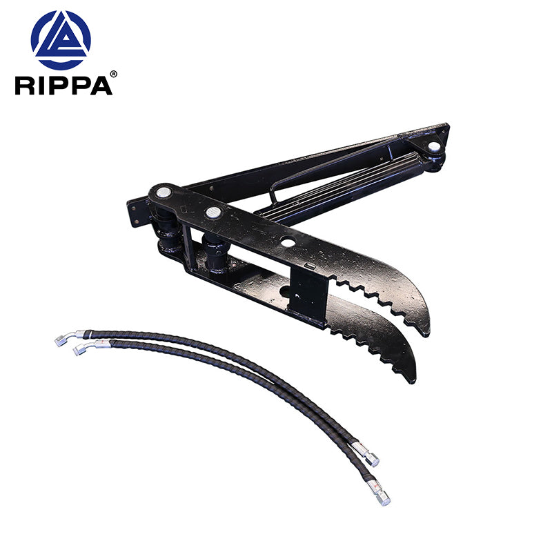 R18 Mini ExcavatorHydraulic thumb clamp assembly parts-black RAL900mm4 ...